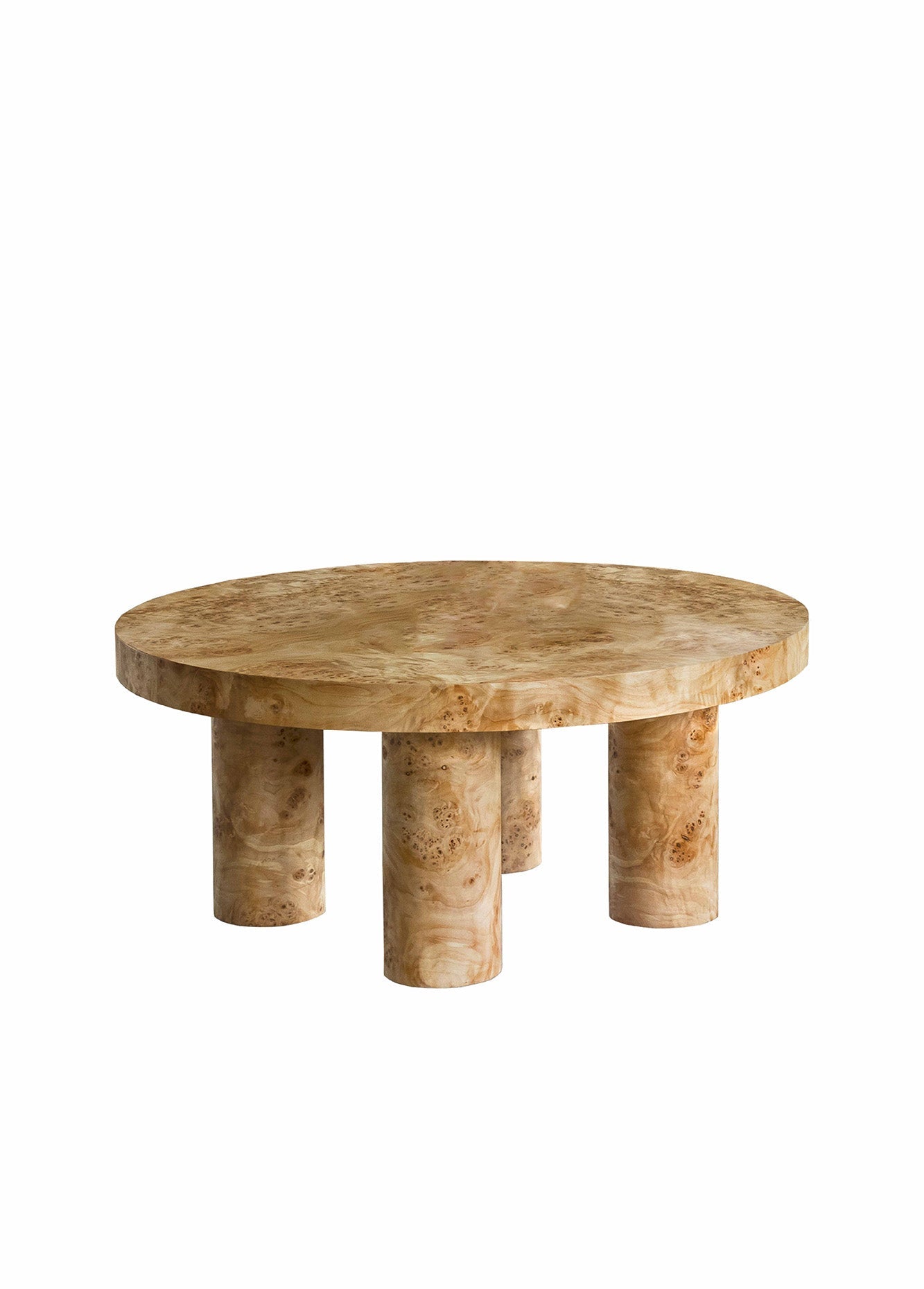 Round Coffee Table Burl Wood – Layered B2B